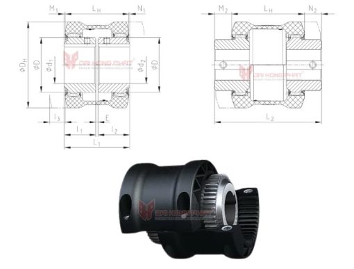 KTR CURVED-TOOTH GEAR COUPLINGS BOWEX GT - Dai Hong Phat Corp