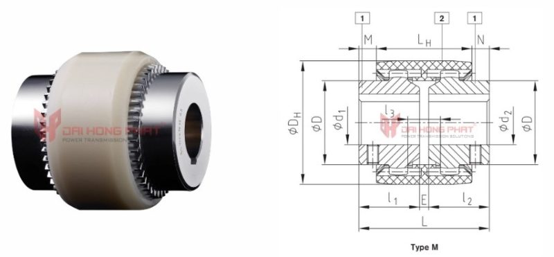 BOWEX M CURVED-TOOTH GEAR COUPLING - Dai Hong Phat Corp